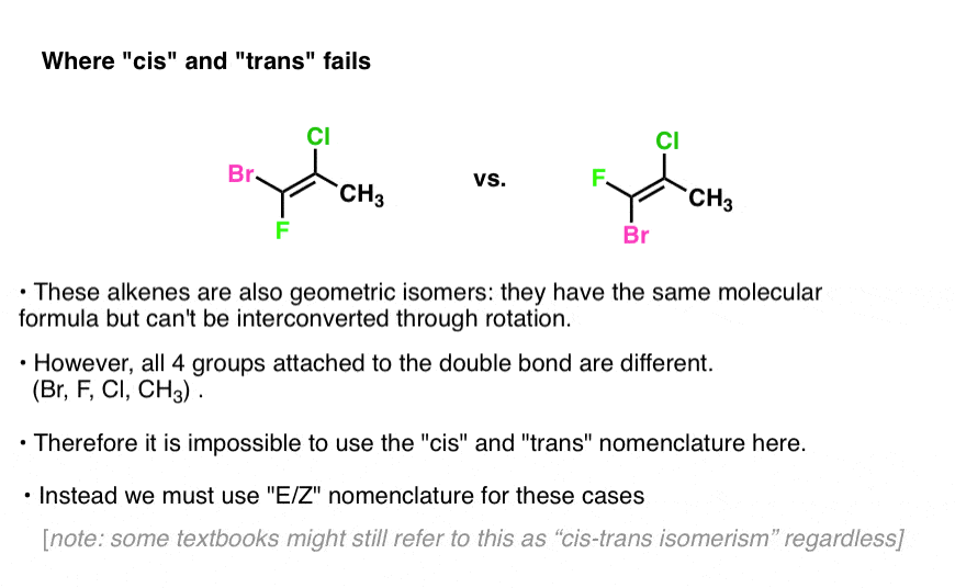 E And Z Notation For Alkenes Cis Trans Master Organic Chemistry E And Z Notation For Alkenes Cis Trans Master Organic Chemistry